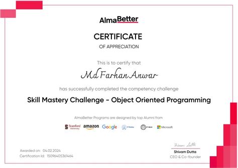 Successfully Completed The Skill Mastery Challenge In Python Object