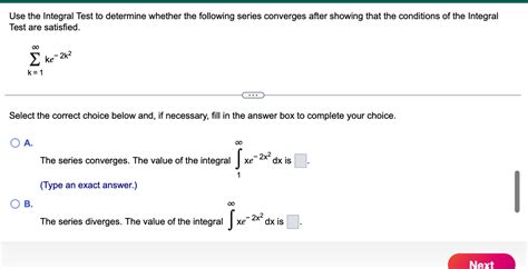 Solved Use The Integral Test To Determine Whether The Chegg Com