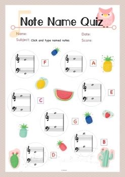 Note Name Quiz Google Slide Ver For Distance Learning By Ji Music