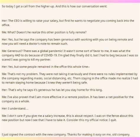 Woman Quits On The Spot After CEO Demands She Return To The Office Stop Working Remotely