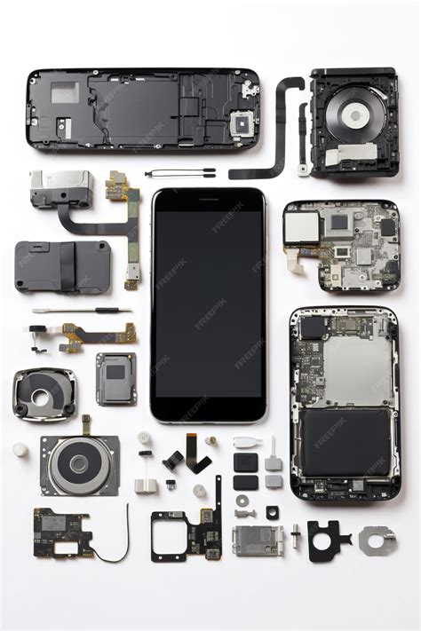 Premium Photo A Smartphone Disassembled Into Parts And The Parts