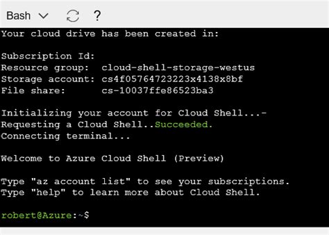 How To Start With Azure Cloud Shell The Beginning Azure Acs Shell