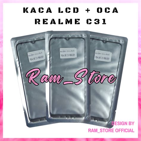 Jual Glass Kaca Lcd REALME C31 RMX3501 Touchscreen Depan Plus Lem Oca
