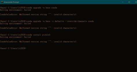 Anaconda Qcondavalueerror Malformed Version String ~ Invalid