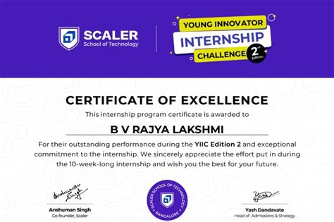 Venkata Rajya Lakshmi Boddupalli On Linkedin Scalaryiip Internship