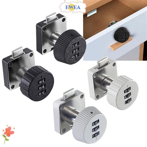EWEA Drawer Code Lock Black Color Zinc Alloy Durable Password Combination Cam Lock Shopee