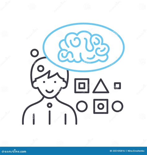 Logic Thinking Line Icon Outline Symbol Vector Illustration Concept