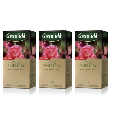 Чай черный Greenfield Rose Pineberry 25 пакетиков 3 штуки - купить с ...