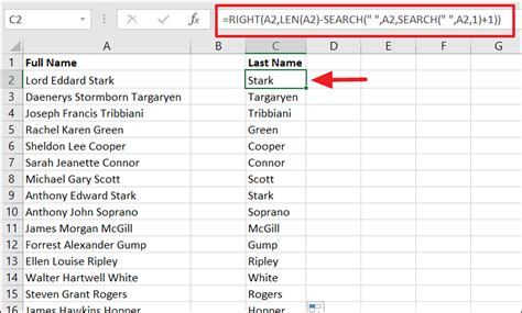 How To Separate Names In Excel