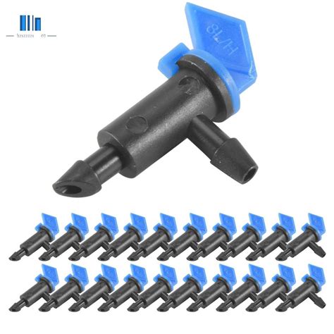 60 ชิ้นชลประทานหยด Emitter สวนธงชลประทาน Dripper ต้นไม้และพุ่มไม้ สีฟ้าสีดํา 2gph Shopee