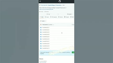 Apna College C Programming Language All Homework Questions Youtube