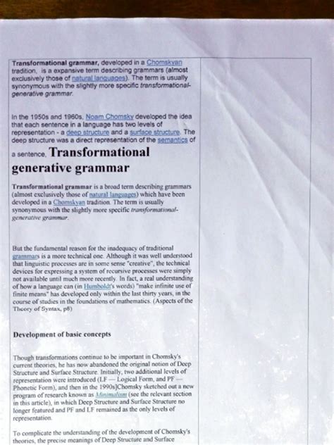 Transformational Grammar Pdf