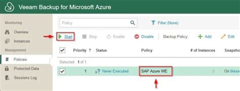 Veeam Backup For Microsoft Azure Backup And Restore Policies Pt4