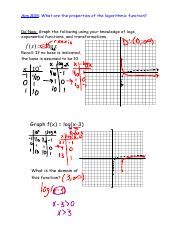 Exploring Properties of Logarithmic Functions: Graphing, Domain, | Course Hero