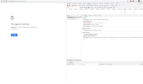 503 in chrome is currently unable to handle this