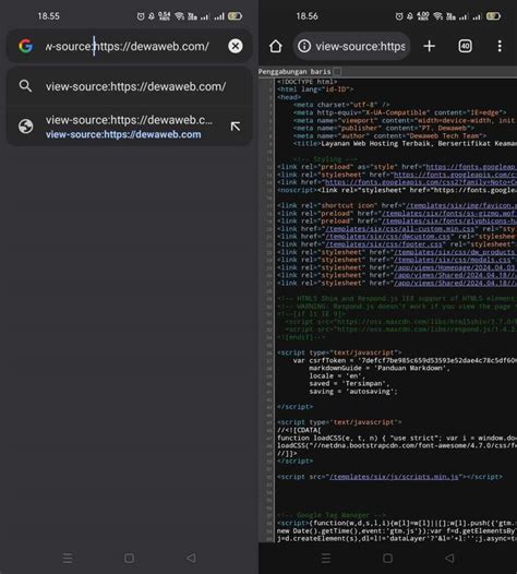Cara Melihat Source Code Website Dari Browser Dan Android Lengkap