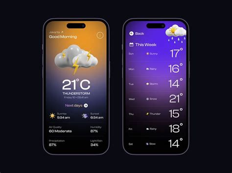 Weather Forecast Mobile App App Interface Design Interactive Web Design Mobile App
