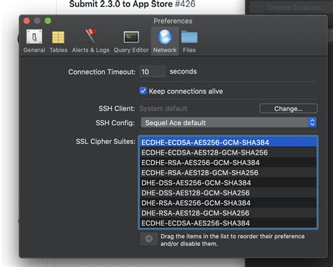 Azure Databases For MySQL Cipher Suites Not Supported Issue 419 Sequel Ace Sequel Ace GitHub