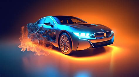 Car Rendering Illustrated 3d Render Electrifying Technology Backgrounds