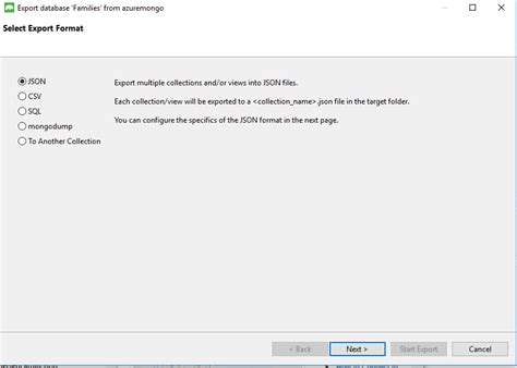 azure cosmos db mongo api 如何导出 mongodb 数据