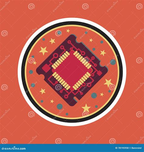 Computer Processor Chip Stock Illustration Illustration Of Hardware