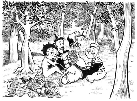 Rule 34 Art Betty Boop Crossover Koko The Clown Manet Olive Oyl Popeye Popeye Series The