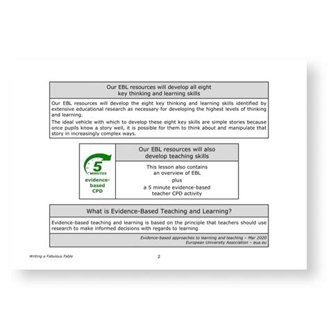 How To Write Your Own Fable Evidence Based Learning Pdf