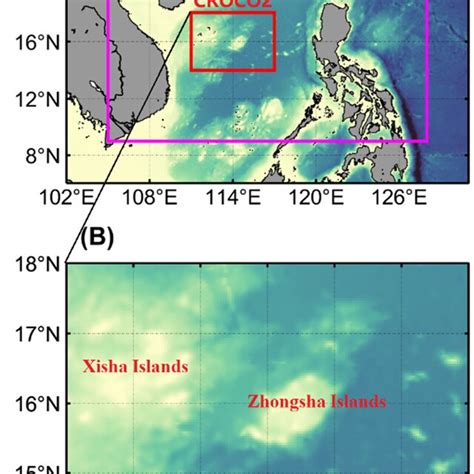 topography in domains of simulation and the nested models at horizontal