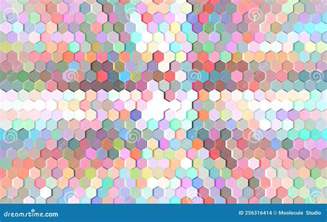 Abstract Colorful Hexagon Background Abstract Colored Hexagons Colorful Hex Pixelated Pattern