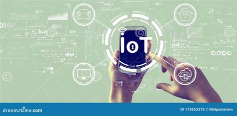 IoT Theme With Smartphone Stock Image Image Of Concept
