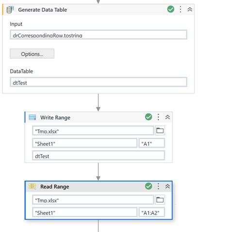 Output Data Table Cannot Get Values Of Data Table Activities