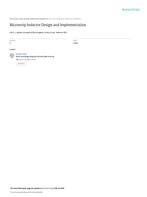 Microstrip Inductor Design And Implementation Pdf Inductor Inductance