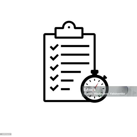 빠른 서비스 아이콘 프로젝트 관리 개선 체크리스트 설문 조사 클립보드 등록 개념 기간 벡터 Eps 10 흰색 배경에 격리 대기에 대한 스톡 벡터 아트 및 기타 이미지