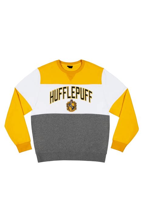 Hufflepuff™ Color Block Adult Crew Neck Sweatshirt Universal Orlando