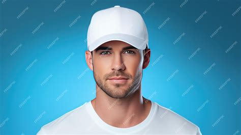 Premium Ai Image Stunning Photo Handsome Man Wearing A White Baseball