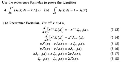 Solved Use The Recurrence Formulas To Prove The Identities