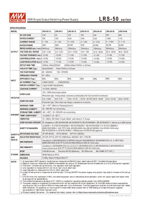 Mean Well LRS 50 12 AC DC Single Output 12V 4 2A 50W Enclosed Switching Power Supply Alexan