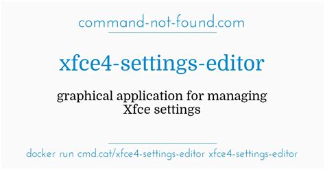 Dockerfile Run Xfce Settings Editor