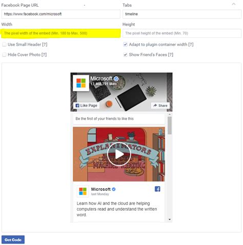 Html Facebook Page Embed Iframe Doesnt Fill Container Width Stack