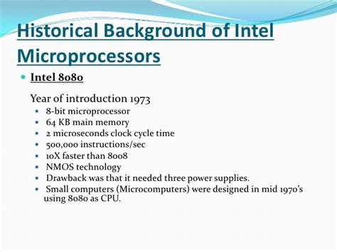 Evolution Of Microprocessors