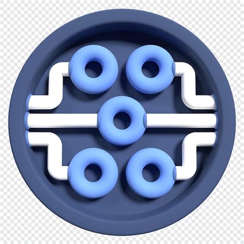 Premium Psd Circuit Board Futuristic Technology Icon 3d Rendering Science Circuit Circuit Icon