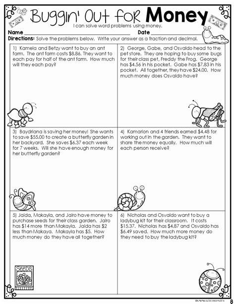 50 Decimal Word Problems Worksheet Chessmuseum Template Library