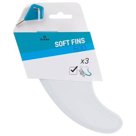 500 Soft Edge Fins 4 5 X3 White Decathlon