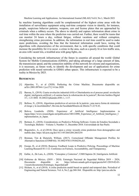 Artificial Intelligence Models For Crime Prediction In Urban Spaces Pdf