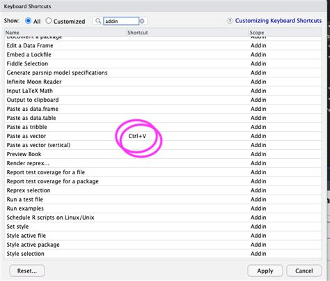 Can T Figure Out How To Add A New Keyboard Shortcut RStudio IDE Posit Community