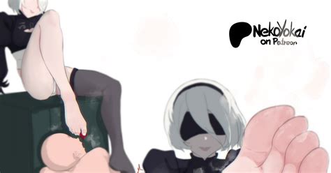 ヨルハ二号b型 Nier Automata 2b Feet Nekoyokaiのイラスト Pixiv