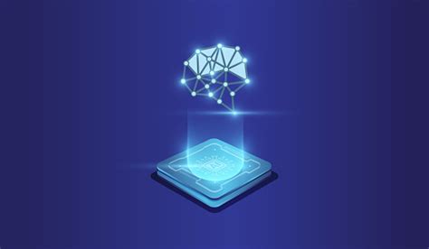 기술 파란색 배경에 가벼운 회로 기판이 있는 밝게 빛나는 Ai 칩에 대한 인공 지능 기술 개념 Cpu 프로세서 컴퓨터 마이크로 칩 에 대 한 추상 디지털 벡터 그림 3차원