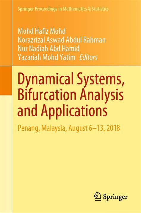 Dynamical Systems Bifurcation Analysis And Applications Penang Malaysia August 6 13 2018