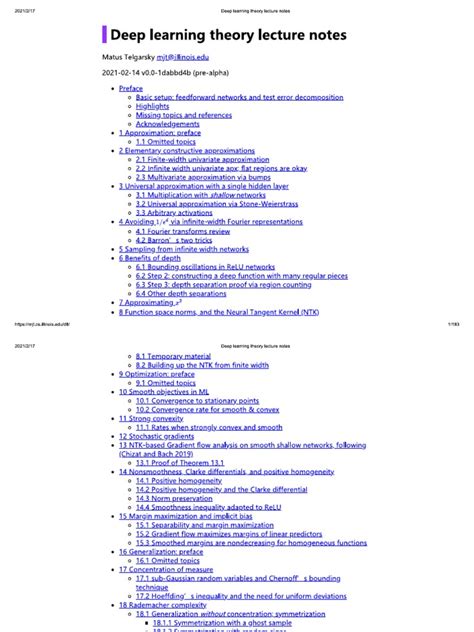 deep learning theory lecture notes pdf pdf