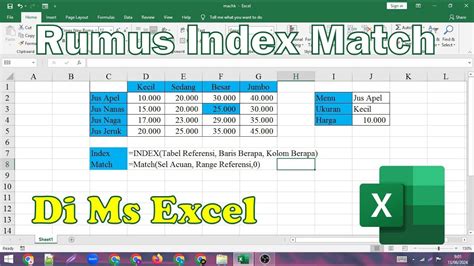 rumus index match di excel youtube